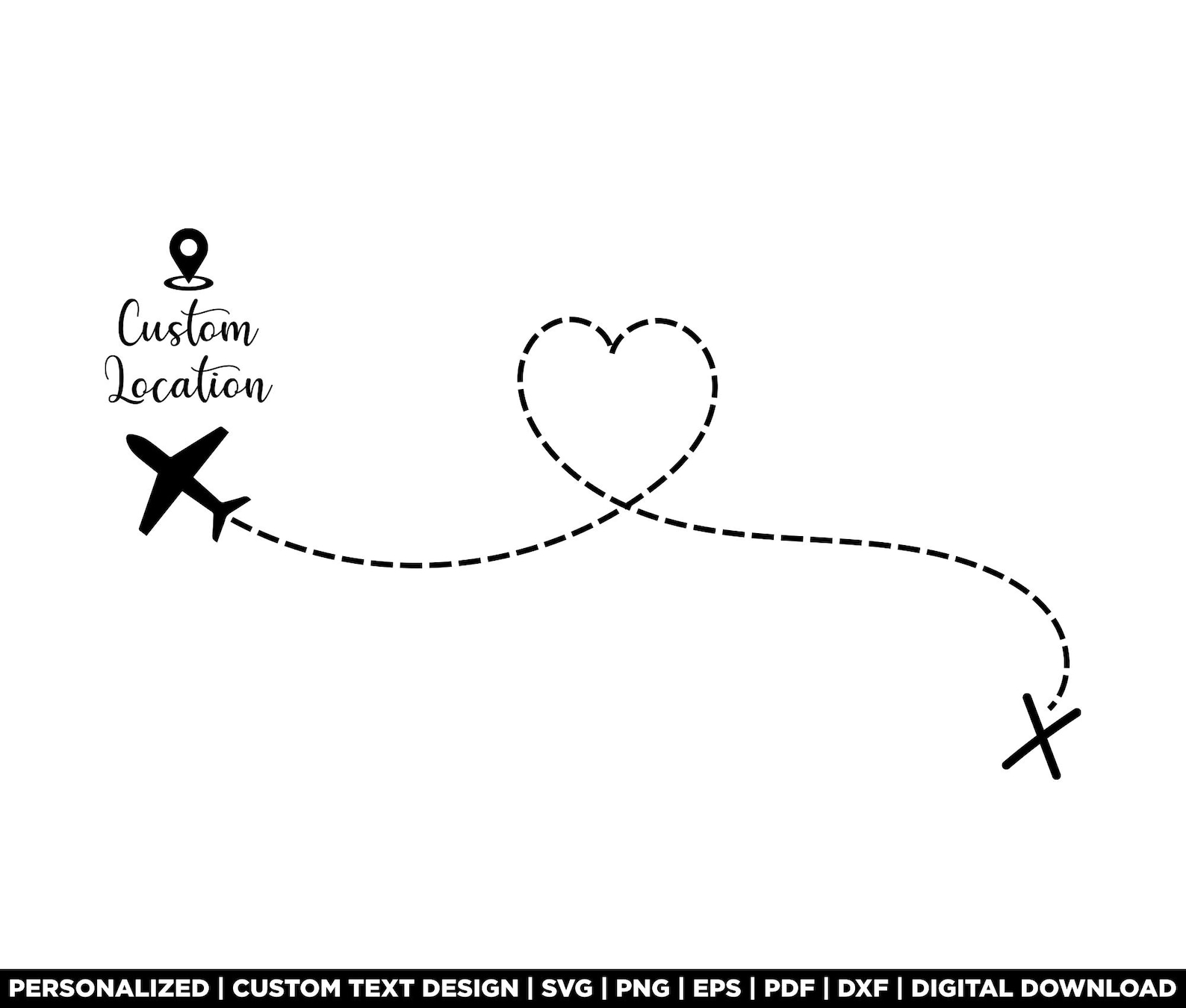 Flight to Custom Destination Svg Png, Personalized Travel Shirt Design ...