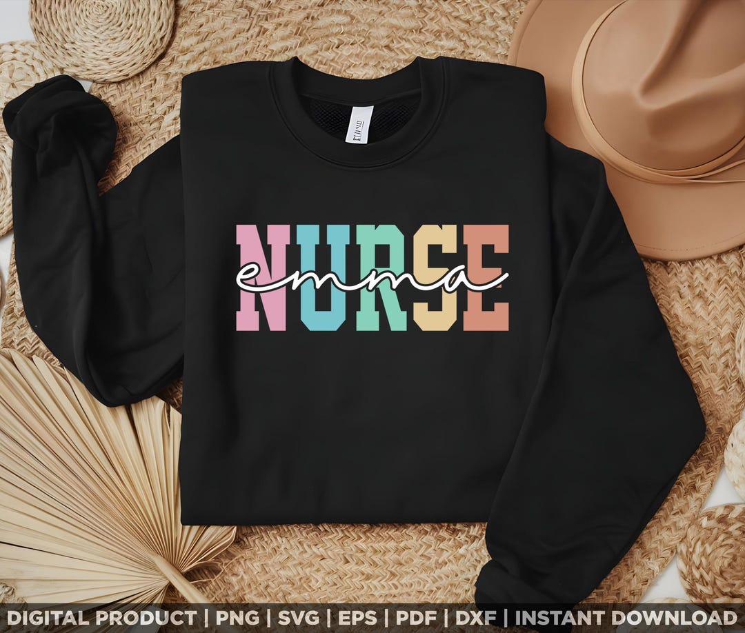 Custom Nurse, Personalized Nurse Name, Nursing School, Registered Nurse ...