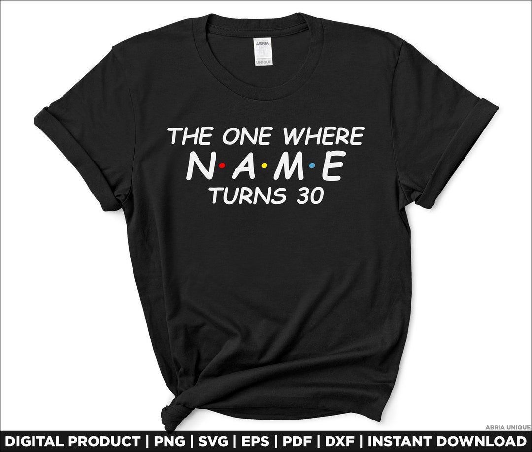 The One Where Name Turns Age Custom Text Birthday Personalized Svg, Png ...