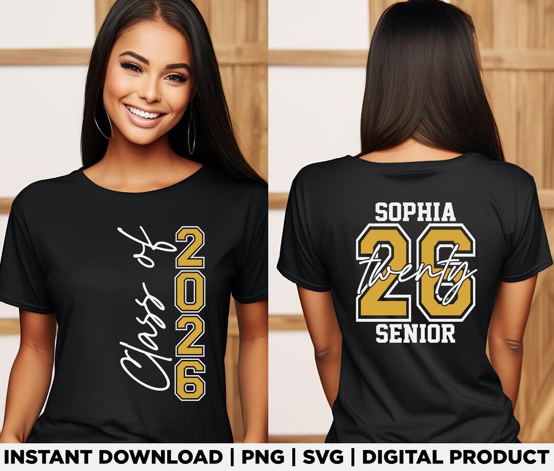 Personalized Senior 2026 Svg Png, Custom Graduate Name Design, Class of ...