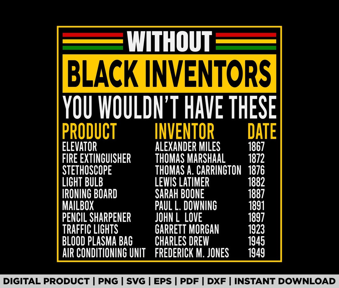 Without Black Inventors Black History Month Juneteenth Png, Black ...