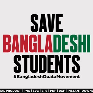 Save Bangladeshi Students, Bangladesh Quota Movements 2024 Svg, Png ...