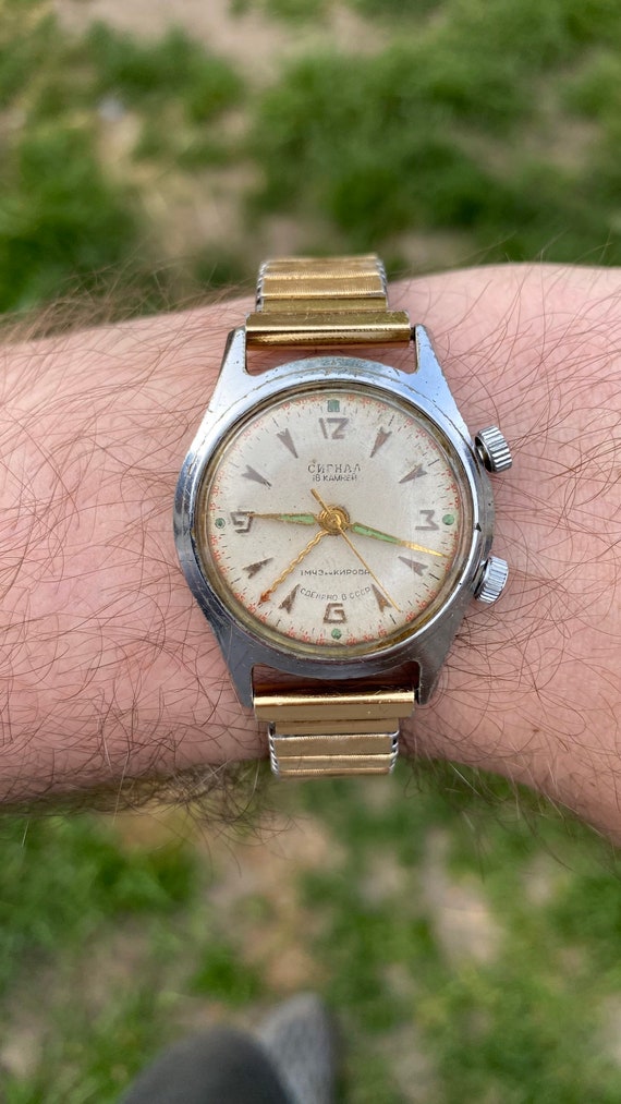 Soviet USSR Poljot Signal alarm watch, cal.2612.1, 18… - Gem