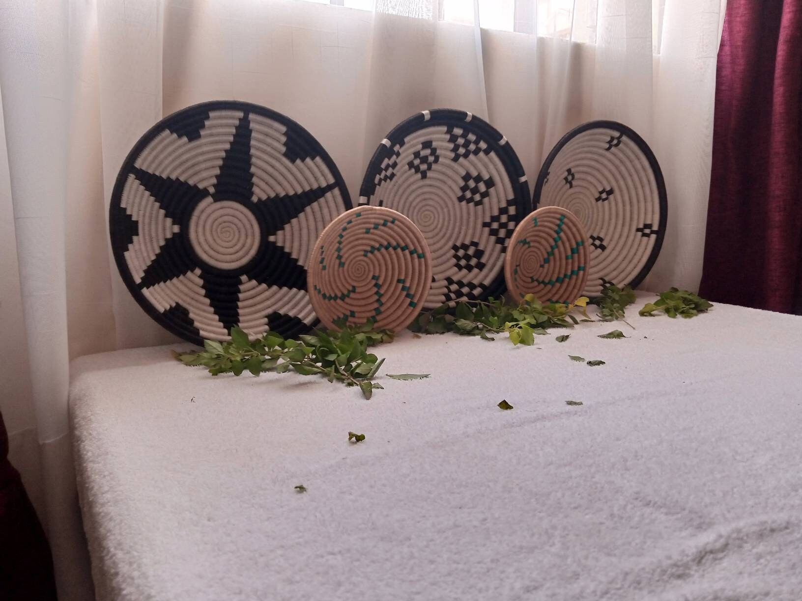 Set of 5 Wall Baskets. Rwandese Wall Baskets / African Wall - Etsy