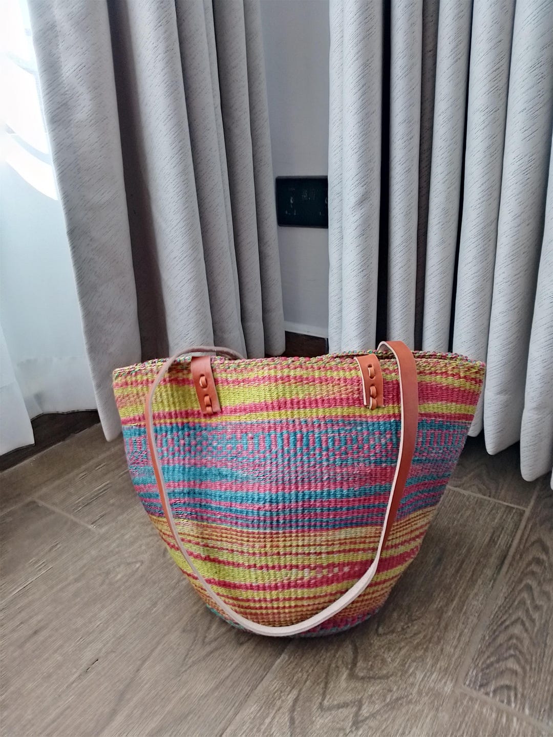 Handwoven Kiondo Hobo Bag, Multicolored Kiondo Handbag, Colourful Woven ...