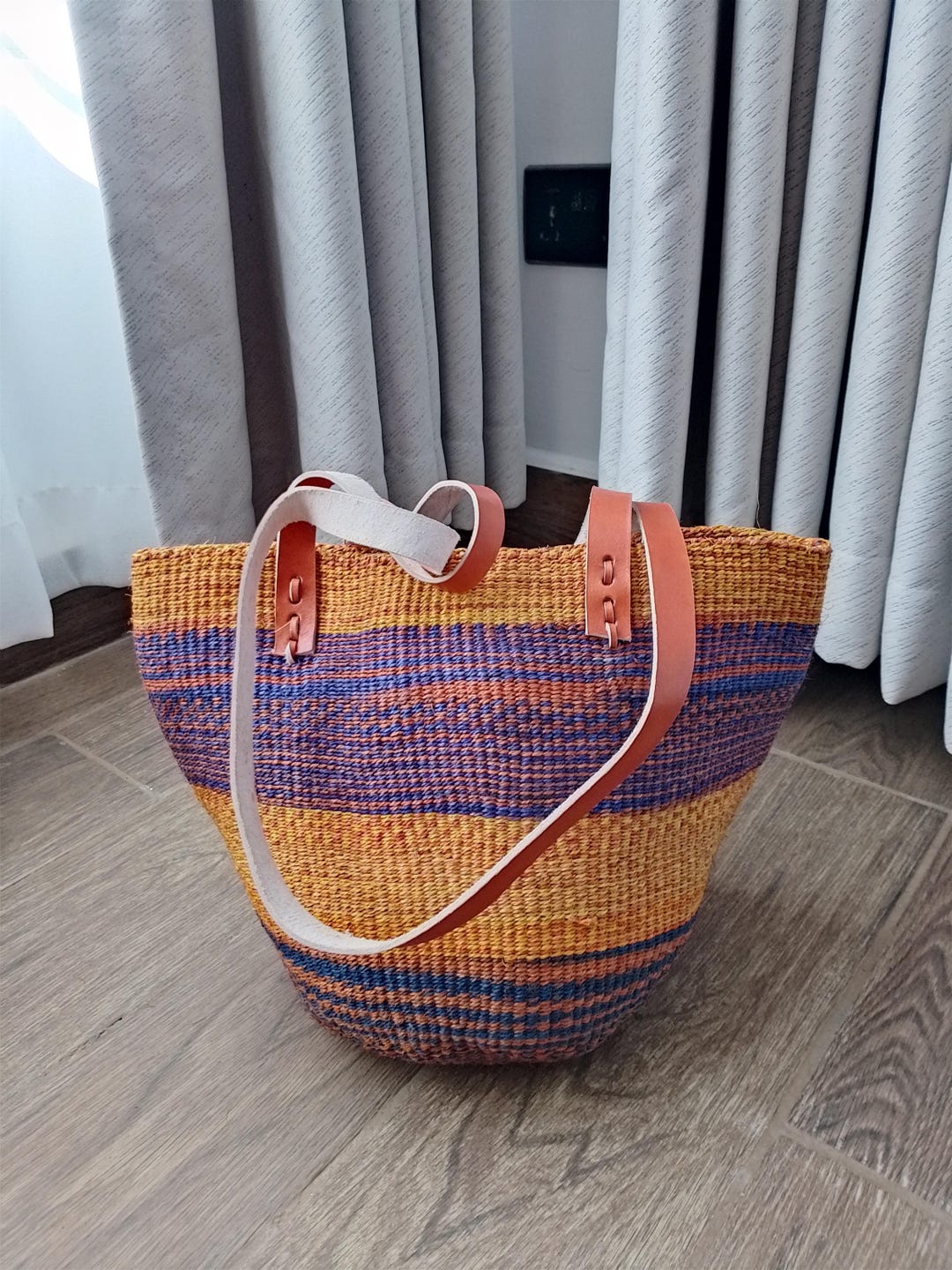 Handwoven Kiondo Hobo Bag, Multicolored Kiondo Handbag, Colourful Woven ...