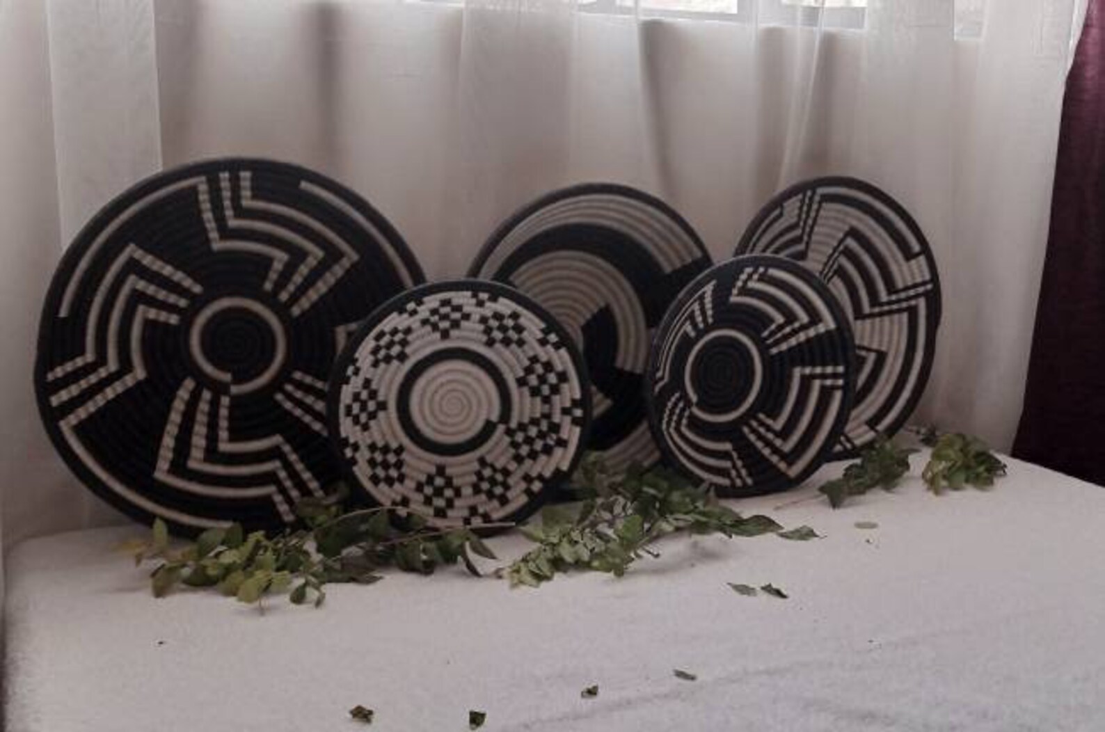 Set of 5 Wall Baskets. Rwandese Wall Baskets / African Wall - Etsy