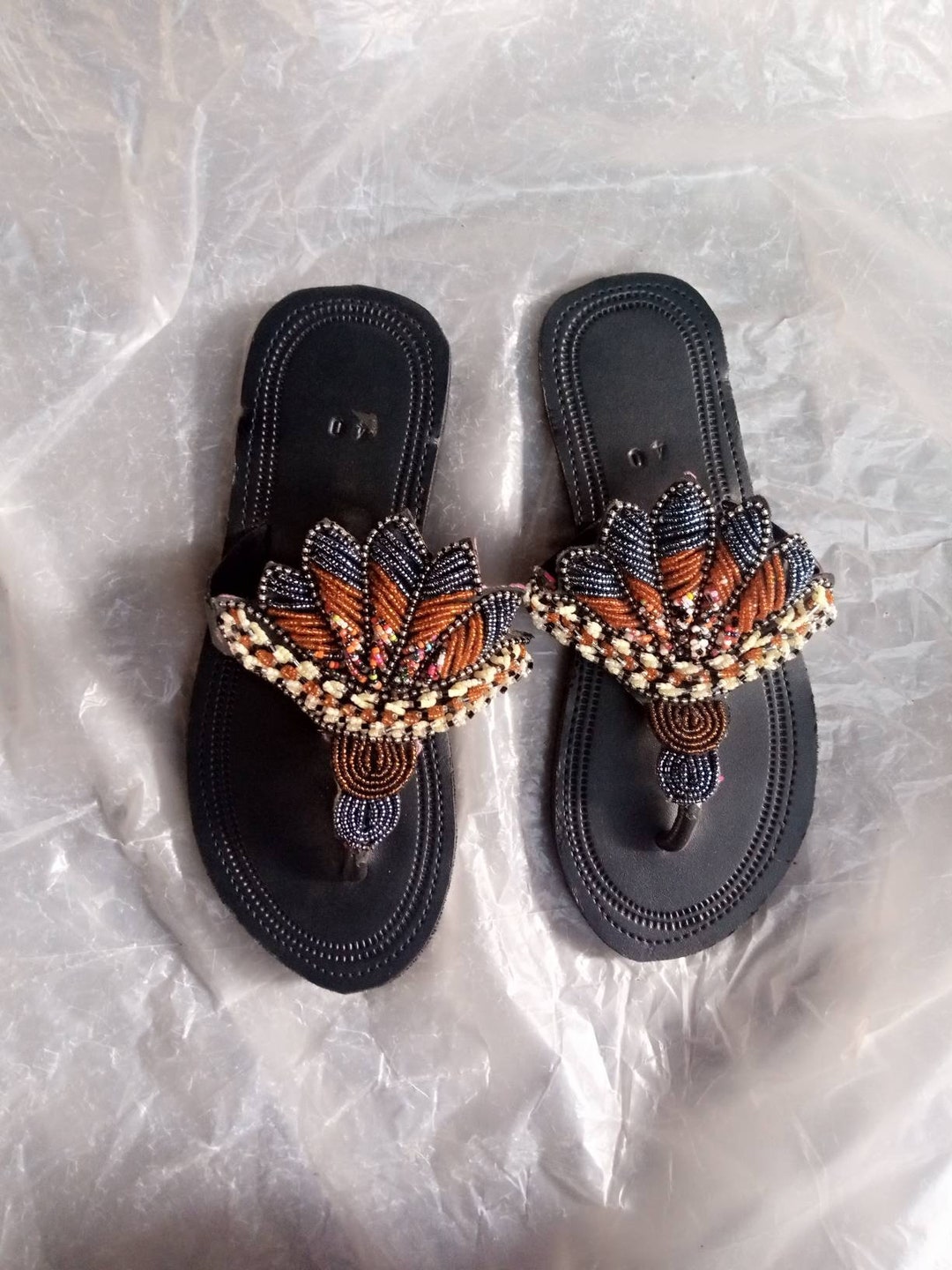African Beaded Sandals, Beaded Sandals, African Sandals for Women ...