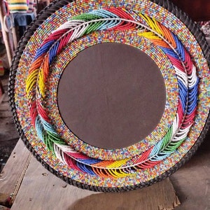 Large 14 Beaded African Wall Decor Mats/ Wall Hanging Decor/ Handmade ...