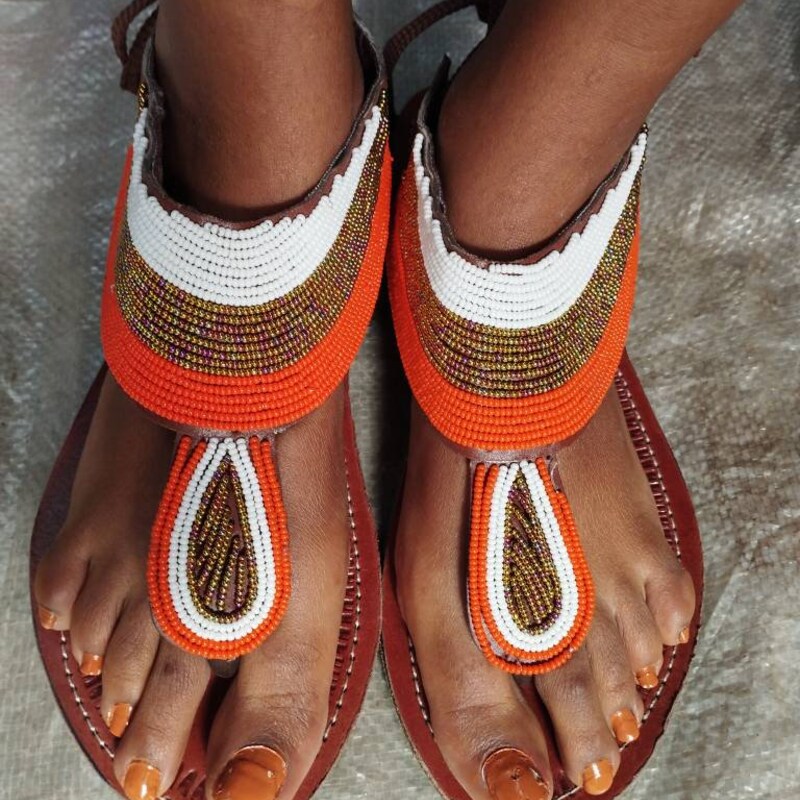 Gold African Sandals - Etsy