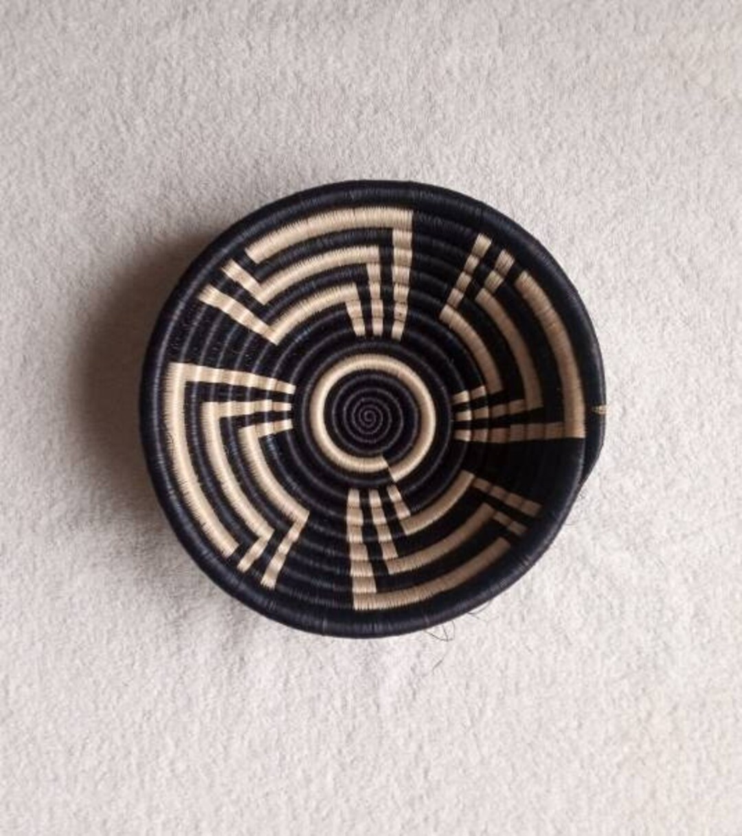 10" African Wall Basket, Home Decor Basket, Wicker Wall Art, African ...