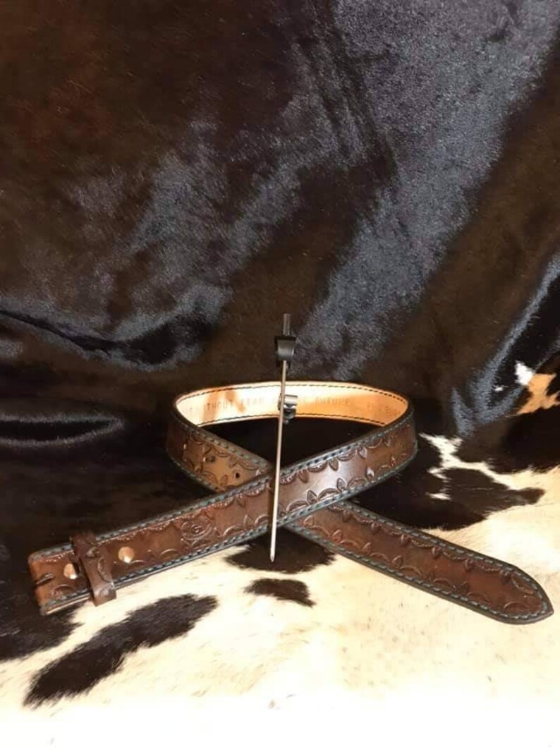 Custom Tooled Leather Belt | Etsy