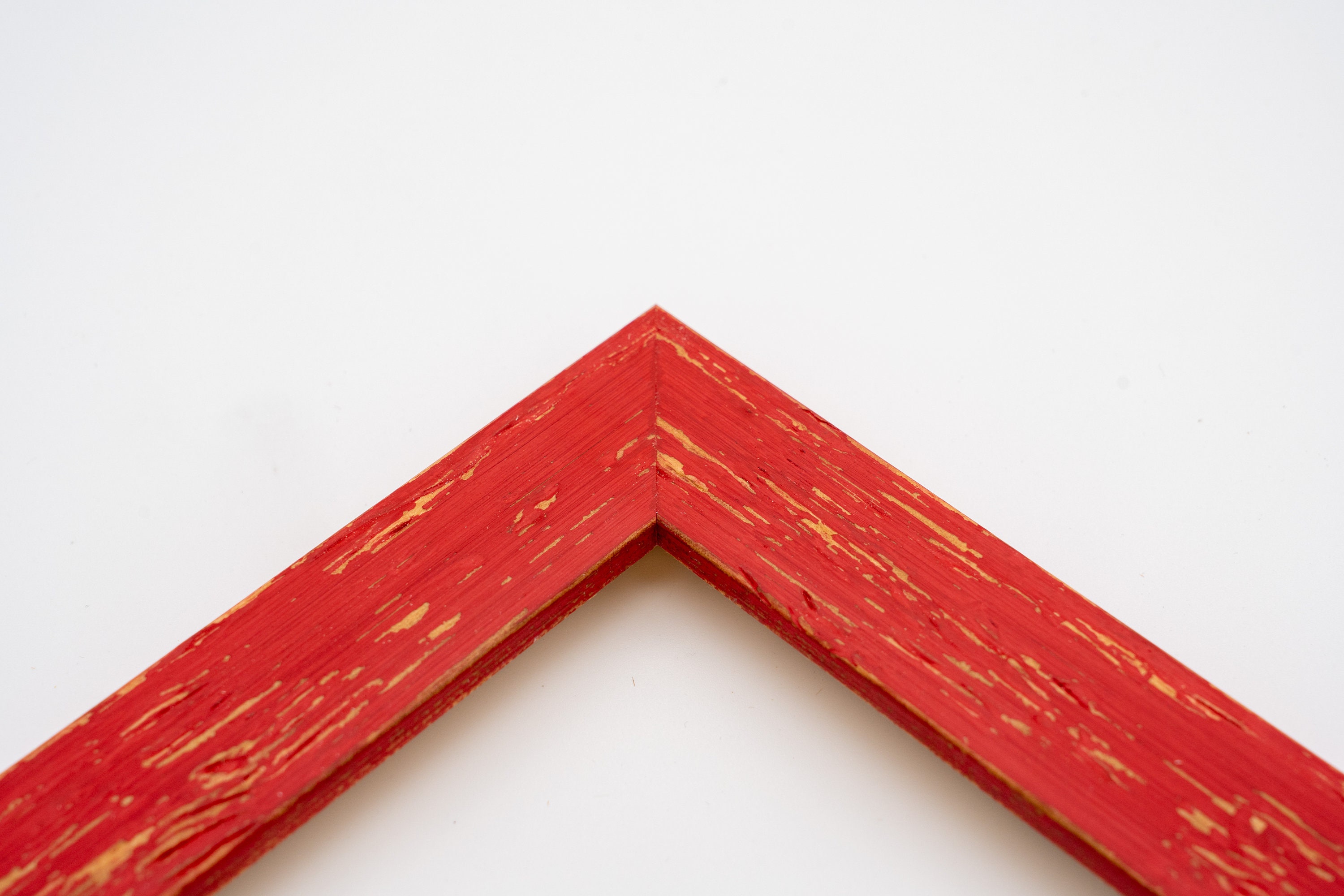 Bilderrahmen Rot mit Natur durchgerieben Serie 513F Shabby | Etsy