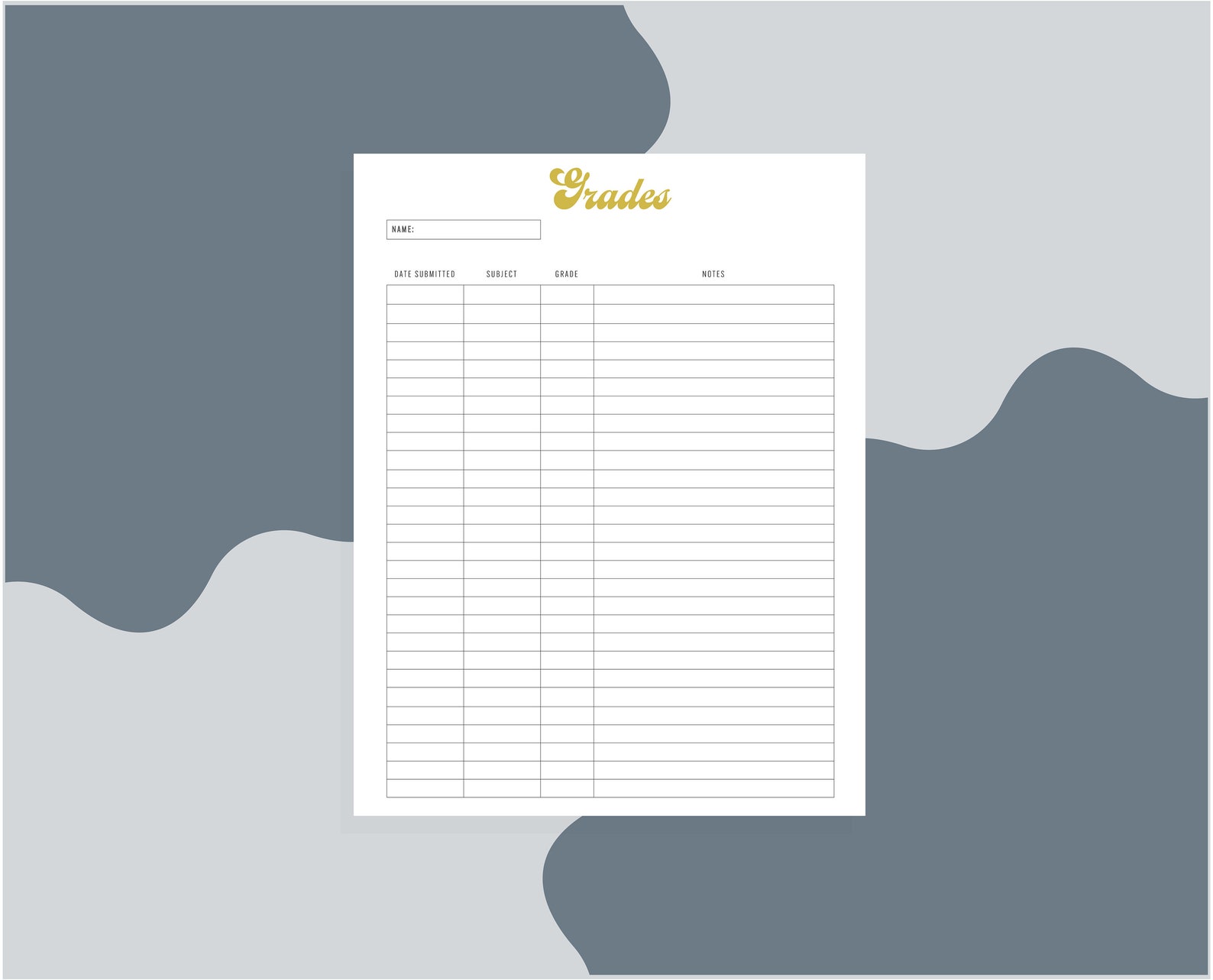 Homeschool Gradebook Printable Grade Book Template Instant - Etsy