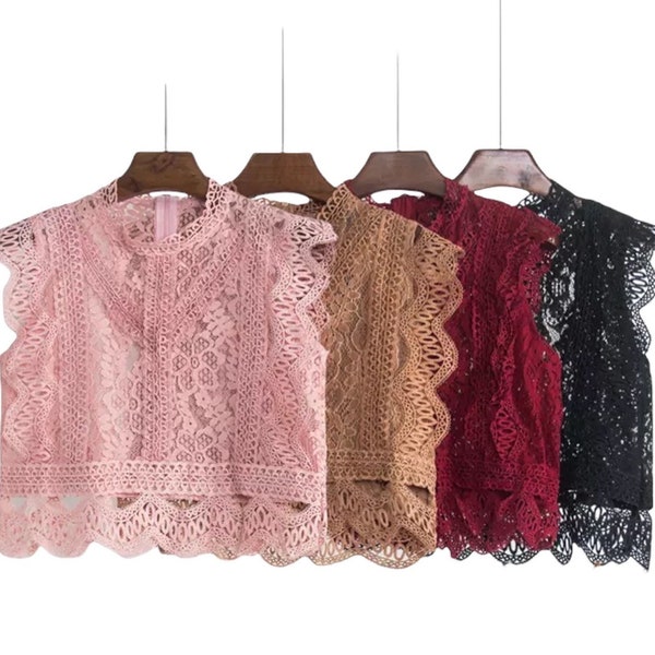 Lace Crop Top - Etsy