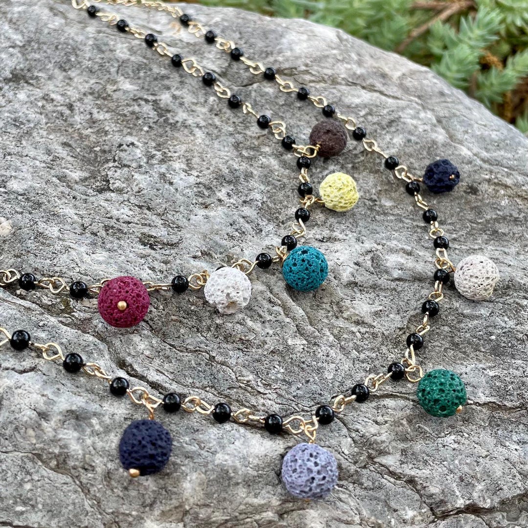 Solar System Lava Layered STEM Necklace - Etsy