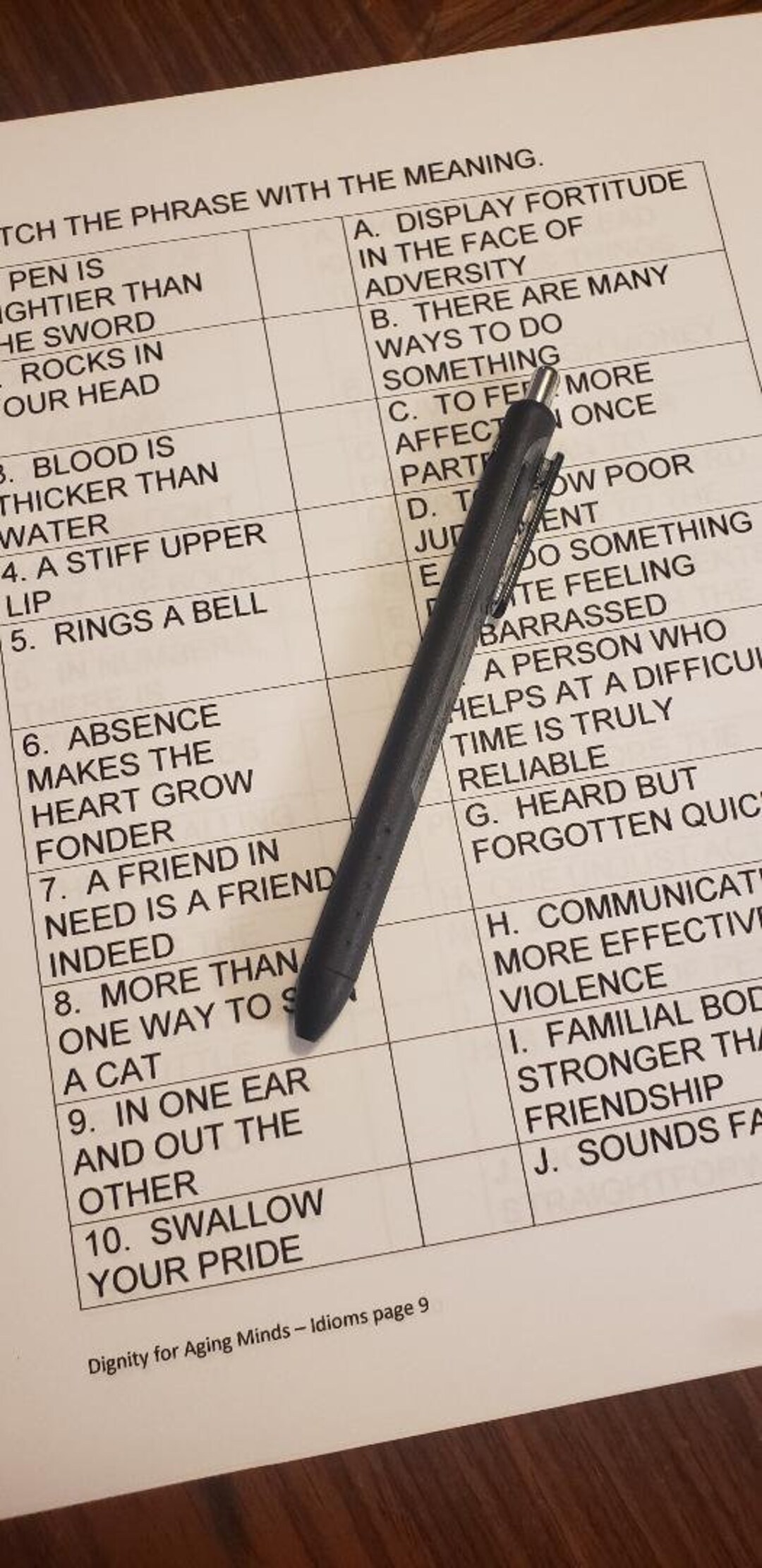 Idioms And Proverbs Matching Etsy Idioms And Proverbs Matching Etsy