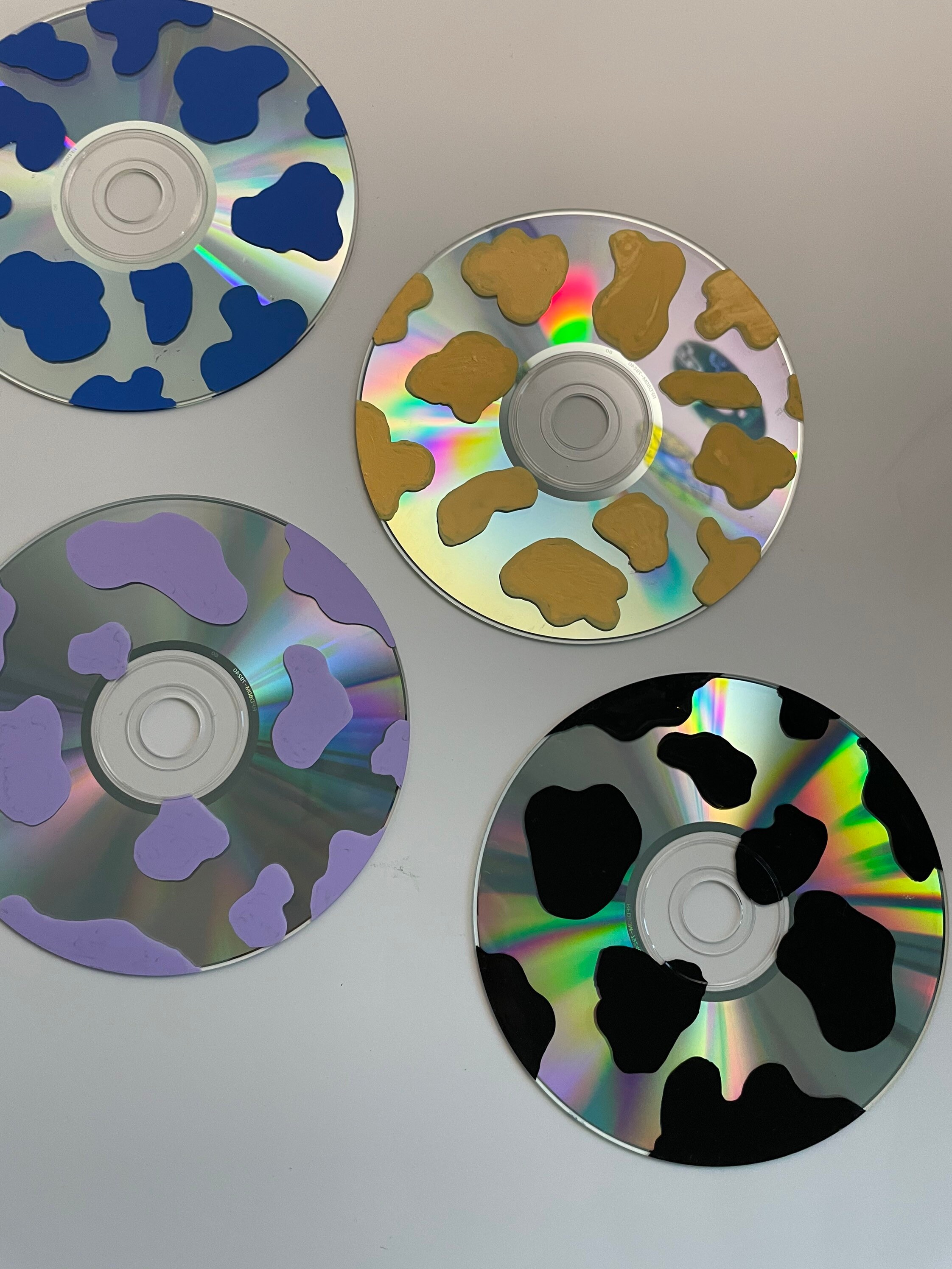 CD multicolor de impresión de vaca - Etsy España