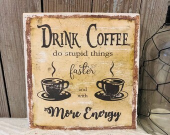 Primitive Coffee Sign | Etsy