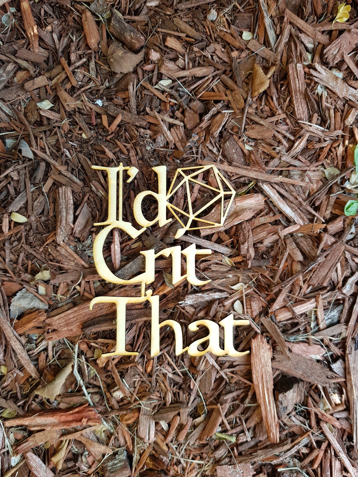 I'd Crit That Laser-cut Wooden Gaming Sign - Etsy