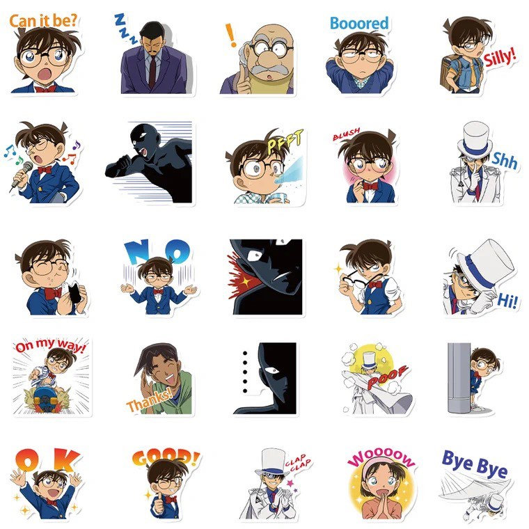 Detective Conan Sticker 50sheets | Etsy