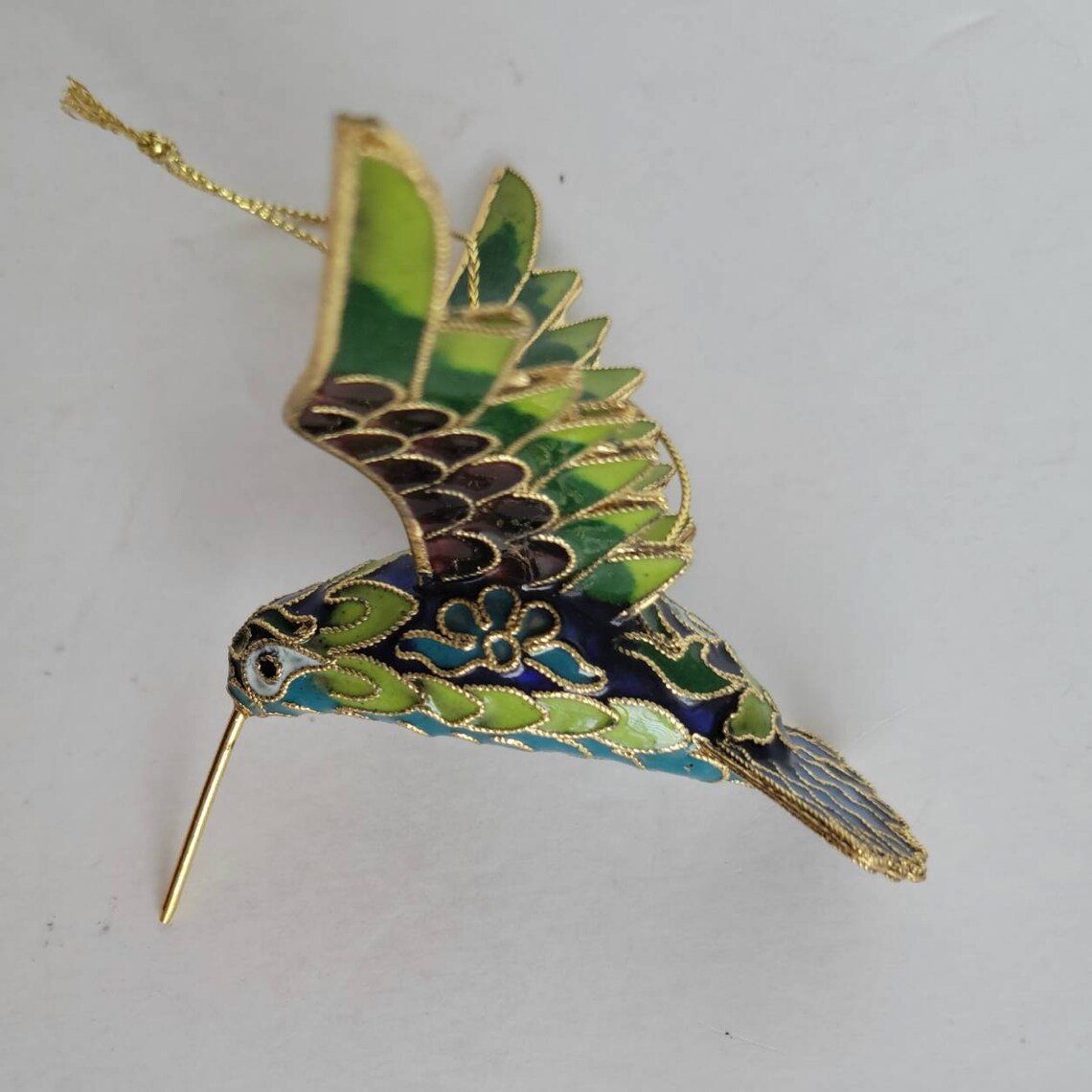 Vintage Cloisonne Hummingbird and Butterfly Ornaments With - Etsy