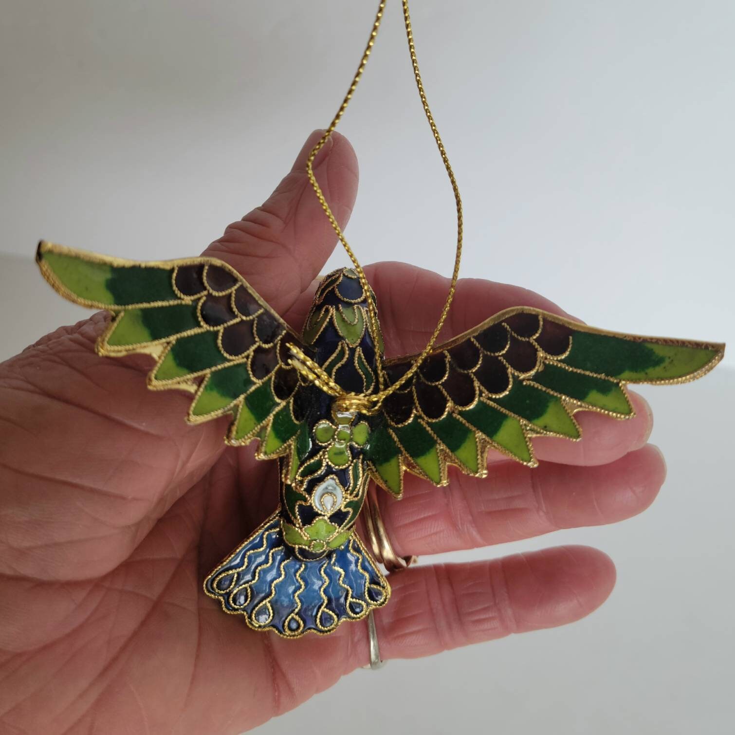 Vintage Cloisonne Hummingbird and Butterfly Ornaments With - Etsy