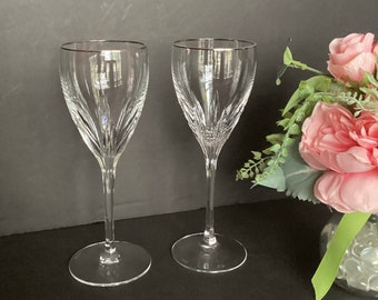 Lenox Crystal Wine Glasses Set of Six Elegant Firelight Platinum ...