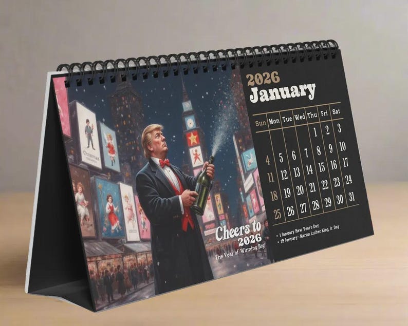 Donald Trump Academic Year Desk Calendar 2026, MAGA 2026 Desktop ...