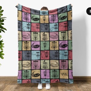Disc Golf Lover Blanket Gift, Vintage Disc Golf Throw Blanket, Cozy ...