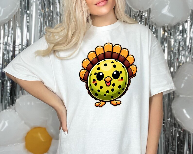 Cute Pickleball Turkey T-shirt, Pickleballer Lover Shirt, Happy ...