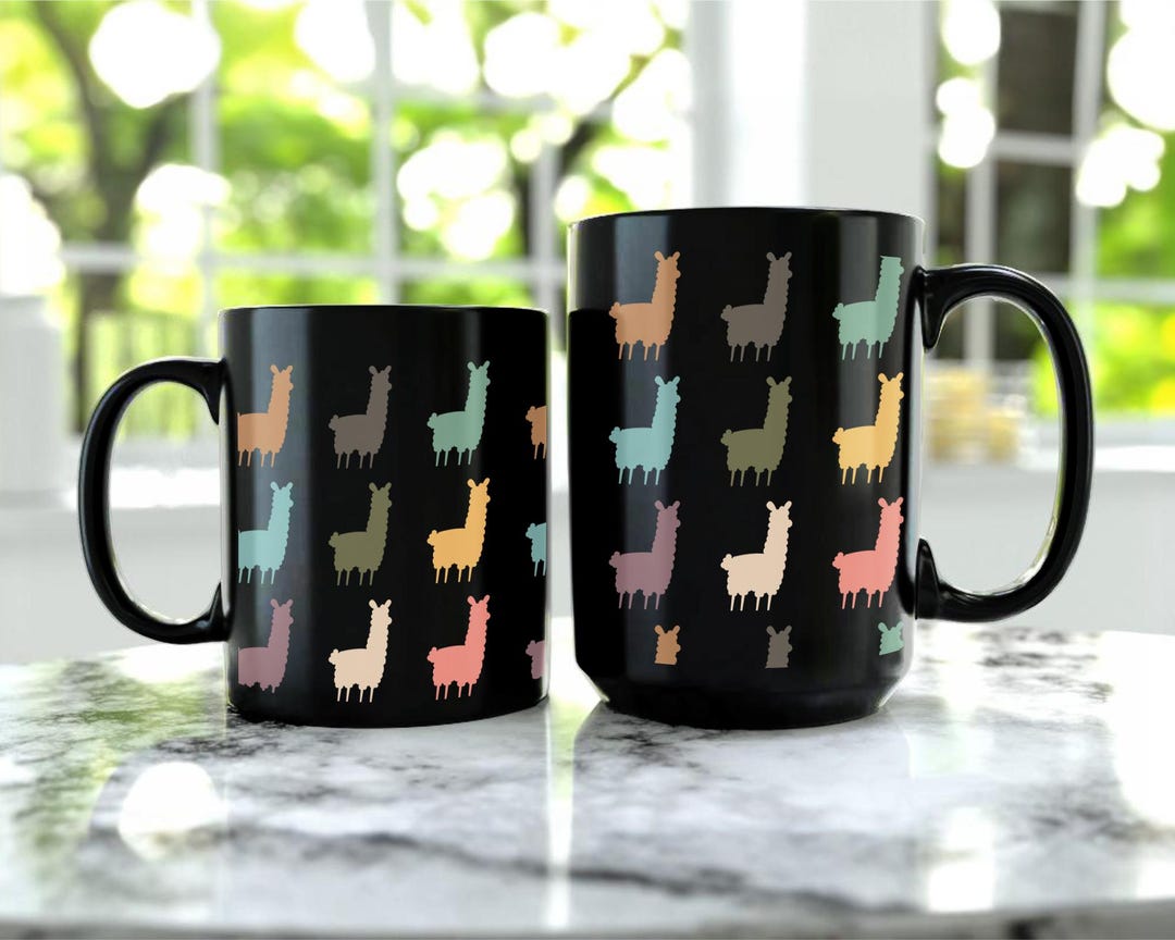 Retro Llama Alpaca Mug, Vintage Llama Alpaca Coffee Mug, Distressed ...