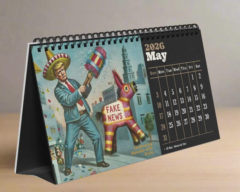 Donald Trump Academic Year Desk Calendar 2026, MAGA 2026 Desktop ...