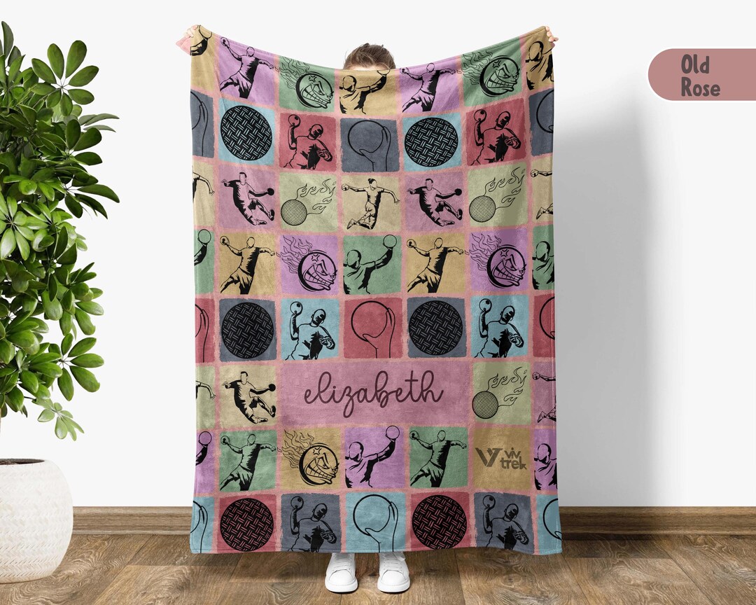 Custom Dodgeball Lover Blanket, Personalized Vintage Sports Throw ...