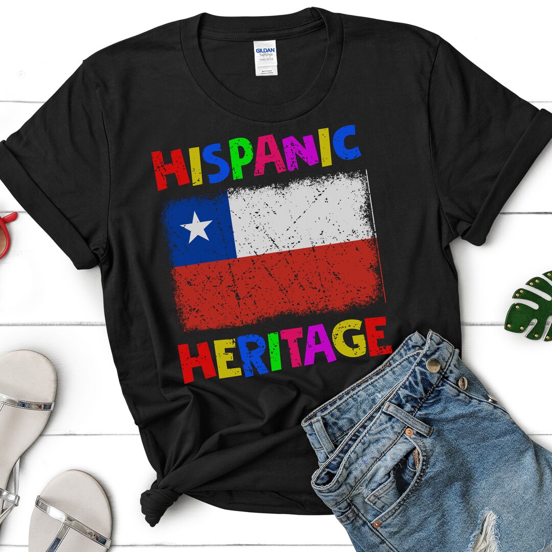 Flag Hispanic Heritage Chile Map Latino Heritage Month Shirt - Etsy