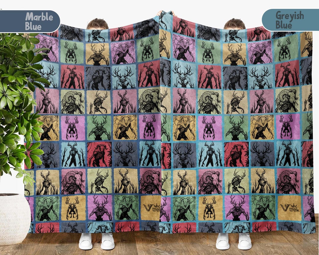 Wendigo Blanket, Cryptid Lover Throw Gift, Creepy Forest Spirit Blanket ...