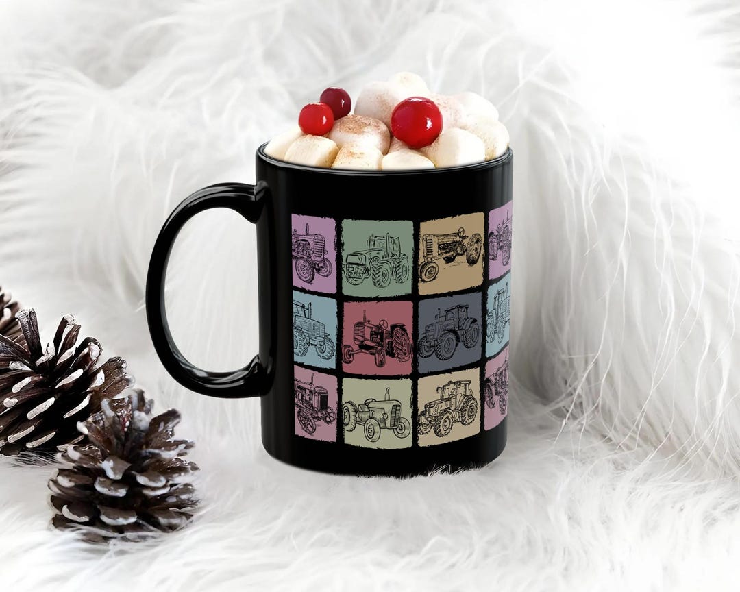 Farming Tractor Mug, Agriculture Coffee Mug, Farmer Gift Cup, Vintage ...