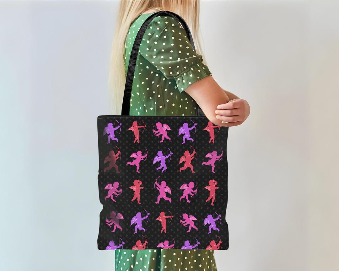 Couple Cupid Tote Bag Gift, Couple Valentine's Day Over the Shoulder ...