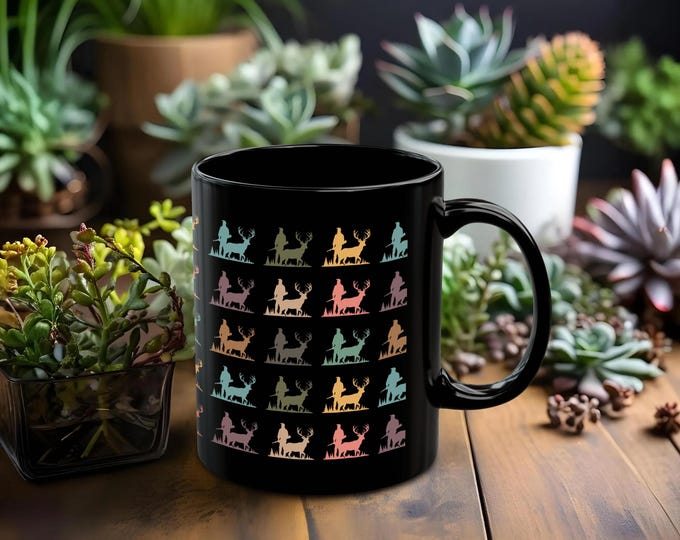 Hunter Mug, Born to Hunt Forced to Work, Deer Hunting, Camo Mug ...