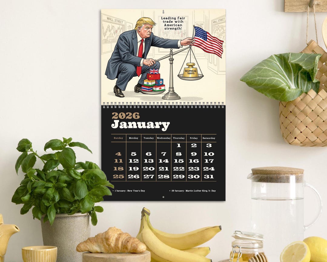 2026 Donald Trump Wall Calendar, Funny Political Gag Gift, MAGA ...