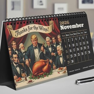 Donald Trump Academic Year Desk Calendar 2026, MAGA 2026 Desktop ...