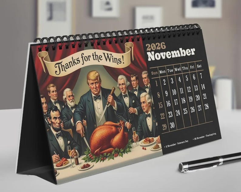 Donald Trump Academic Year Desk Calendar 2026, MAGA 2026 Desktop ...
