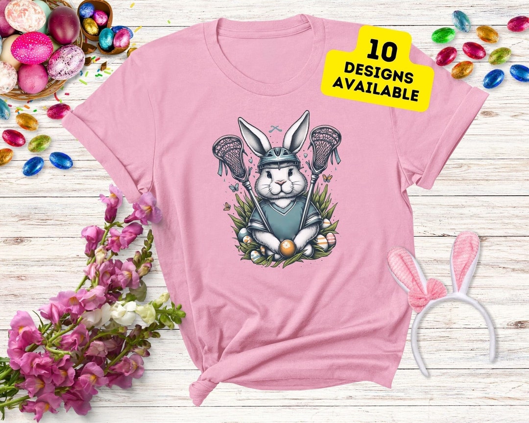 Rabbit Bunny Lacrosse Player Lax Stick Ball Easter Sweatshirt, Lacrosse ...