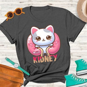 Hello Kidney Cute Cat T-shirt, Cat Lover, Kidney Specialist Gift ...
