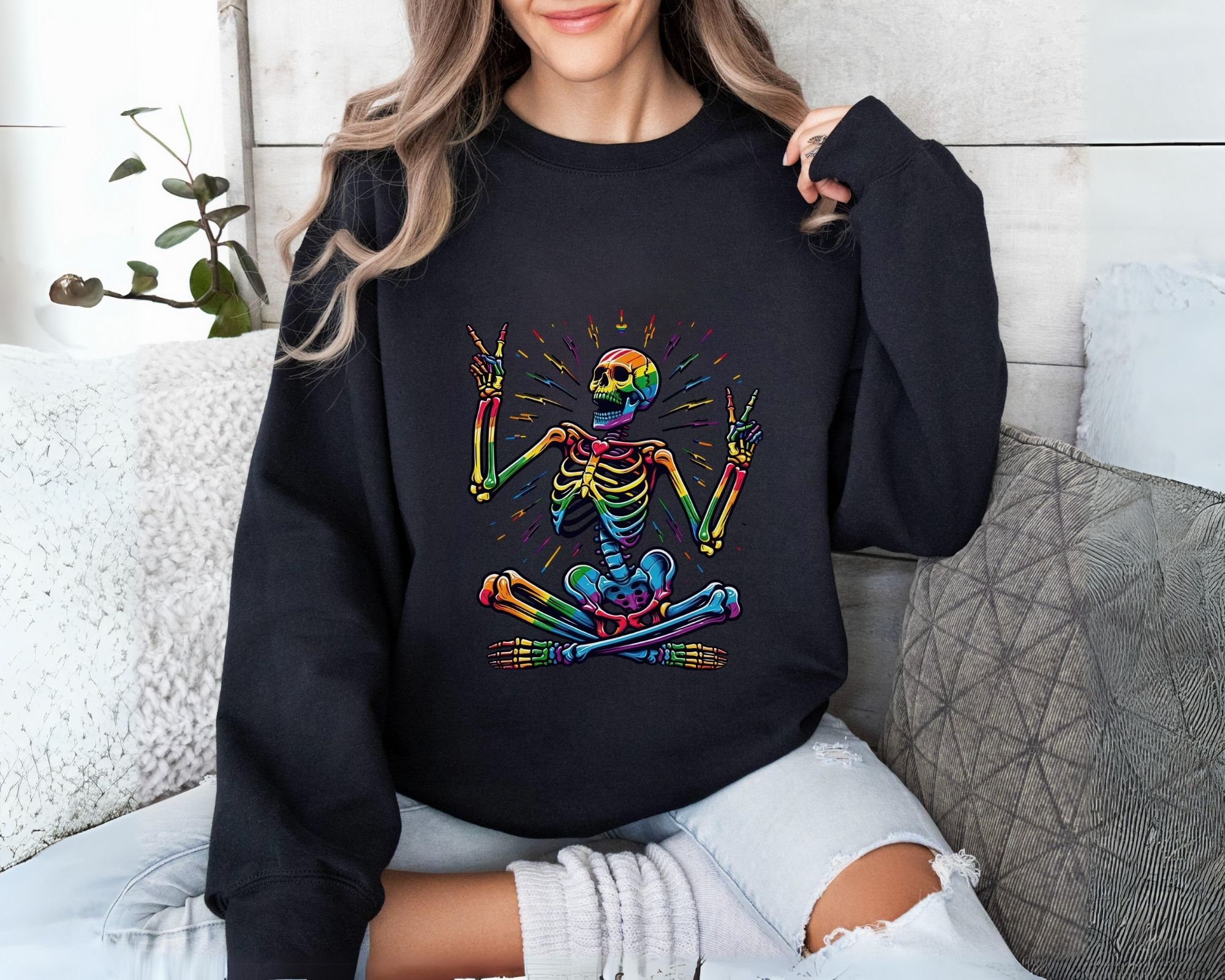 LGBTQ Pride Rainbow Skeleton Shirt, Pride Month Shirt, LGBTQ Gift ...