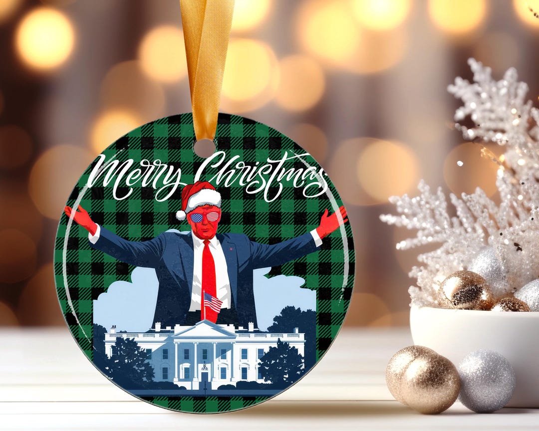 Trump Merry Christmas Ornament, President Trump Holiday Keepsake ...