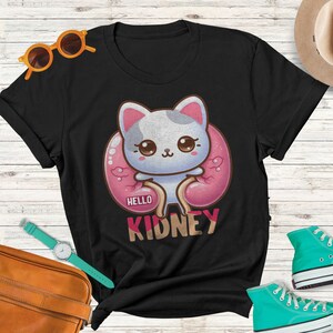 Hello Kidney Cute Cat T-shirt, Cat Lover, Kidney Specialist Gift ...