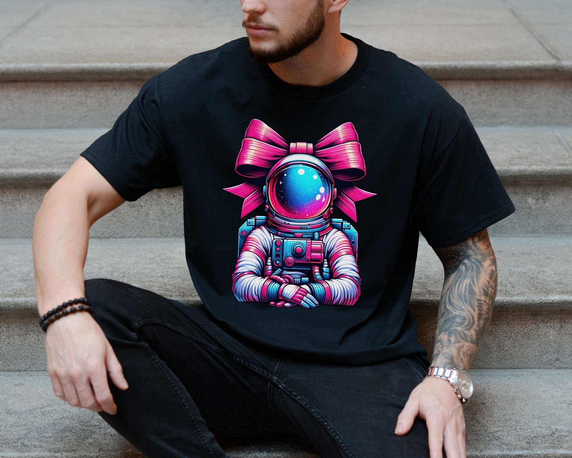 Coquette Astronaut Spaceman Shirt, Coquette Galaxy Shirt, Cosmonaut ...