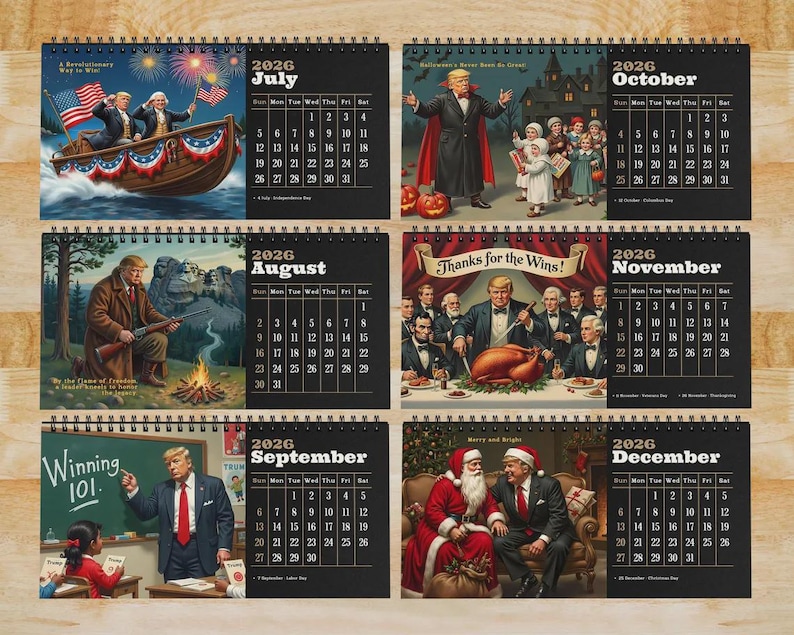 Donald Trump Academic Year Desk Calendar 2026, MAGA 2026 Desktop ...