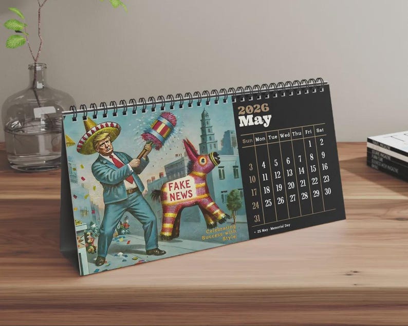 2026 Donald Trump Desk Calendar, MAGA 2026 Desktop Calendar, Funny ...